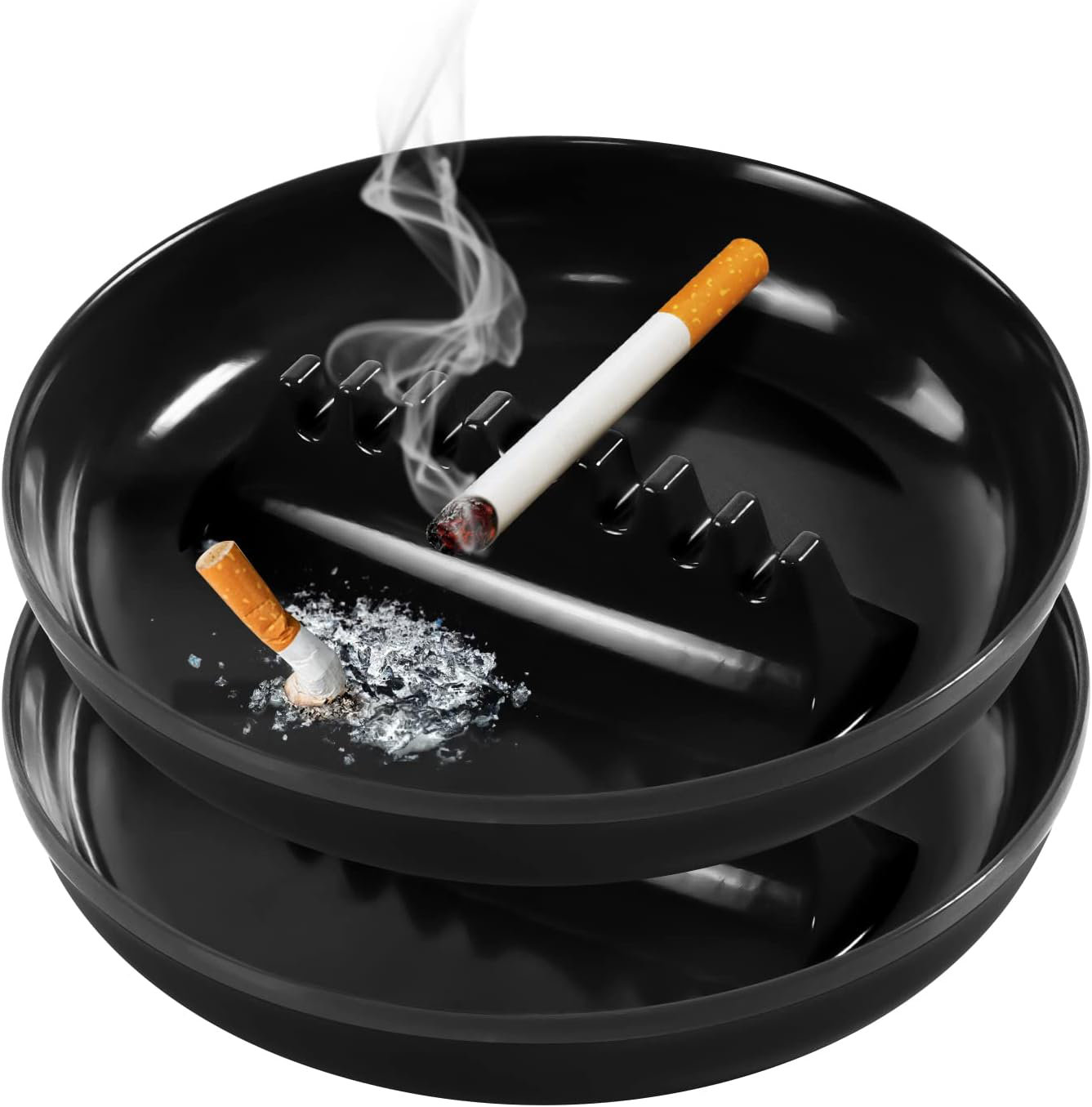 WIZIAT Plastic Ashtrays For Cigarettes And Cigars, Indoor Outdoor Ash ...