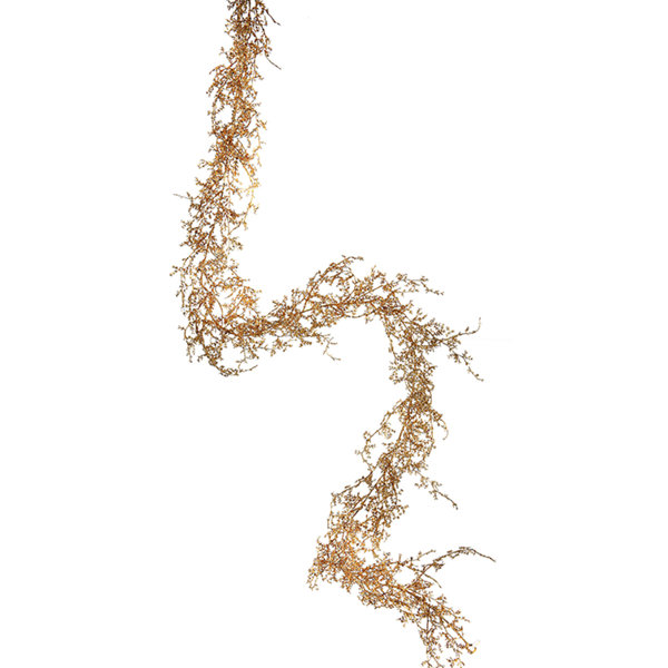 6' Glitter Sparkling Angel Fern Garland | Birch Lane