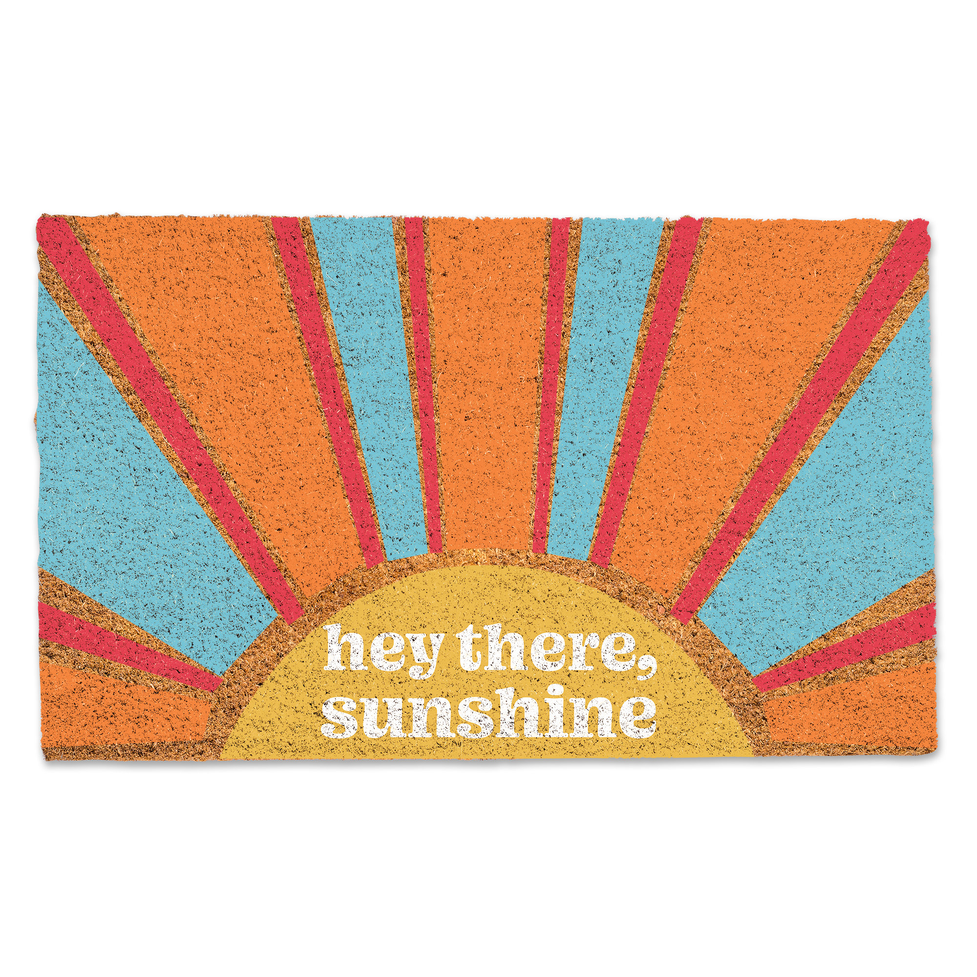 Dakota Fields Hey There Sunshine Coir Door Mat | Wayfair