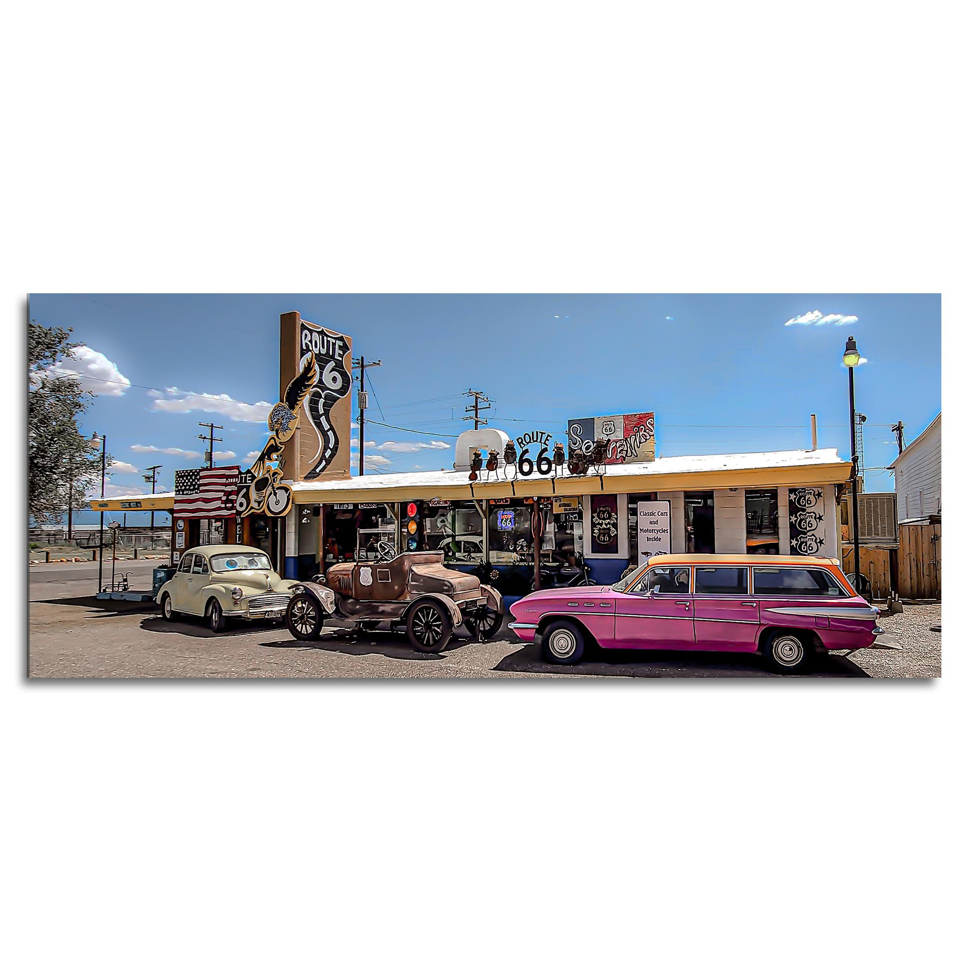 17 Stories Route 66 Cars By Adam Utz Western Style Retro Art - Wayfair ...