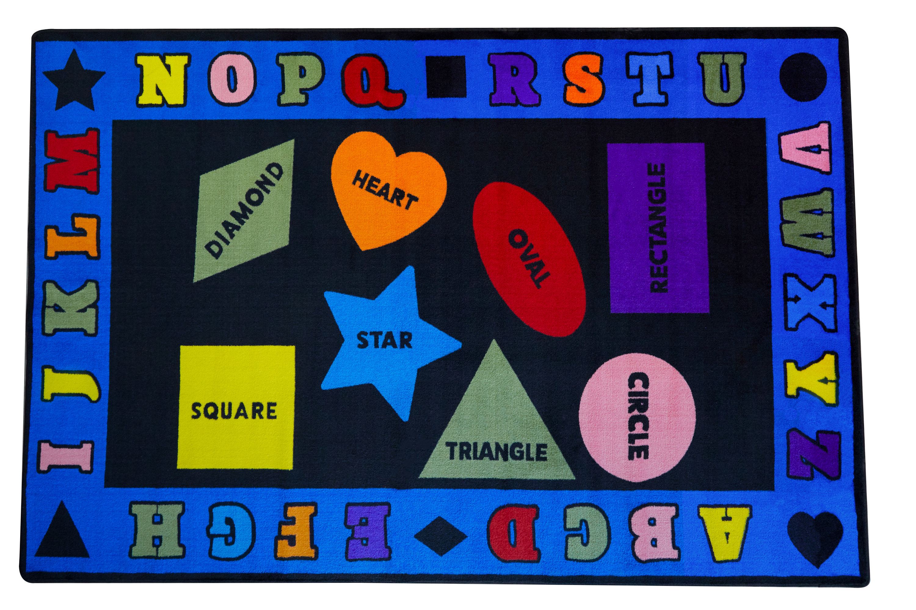 Kid Carpet KidCarpet Shapes with the Alphabet Classroom Rug Rectangle ...