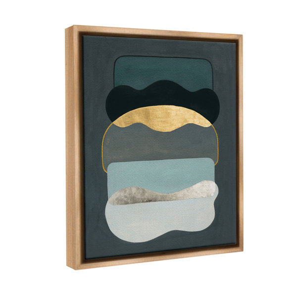 Ivy Bronx " Dark Layered Shapes " by Grace Popp on Canvas | Wayfair