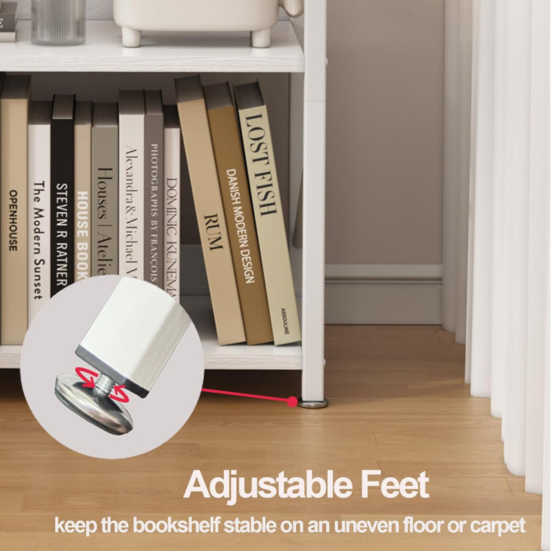 ATC CABINETS Modern 3 Tier Bookcase Night Stand, Narrow Book Shelf ...