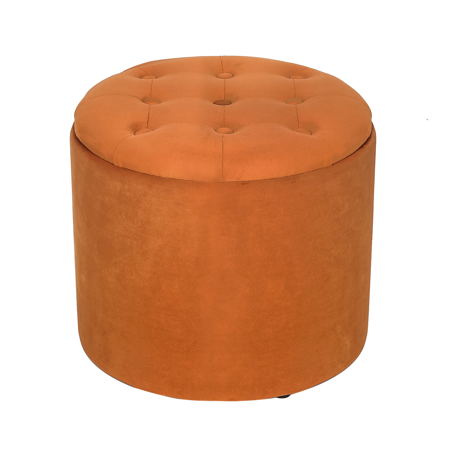 Red Barrel Studio® Round Tuffed Upholstered Storage Ottoman & Reviews ...