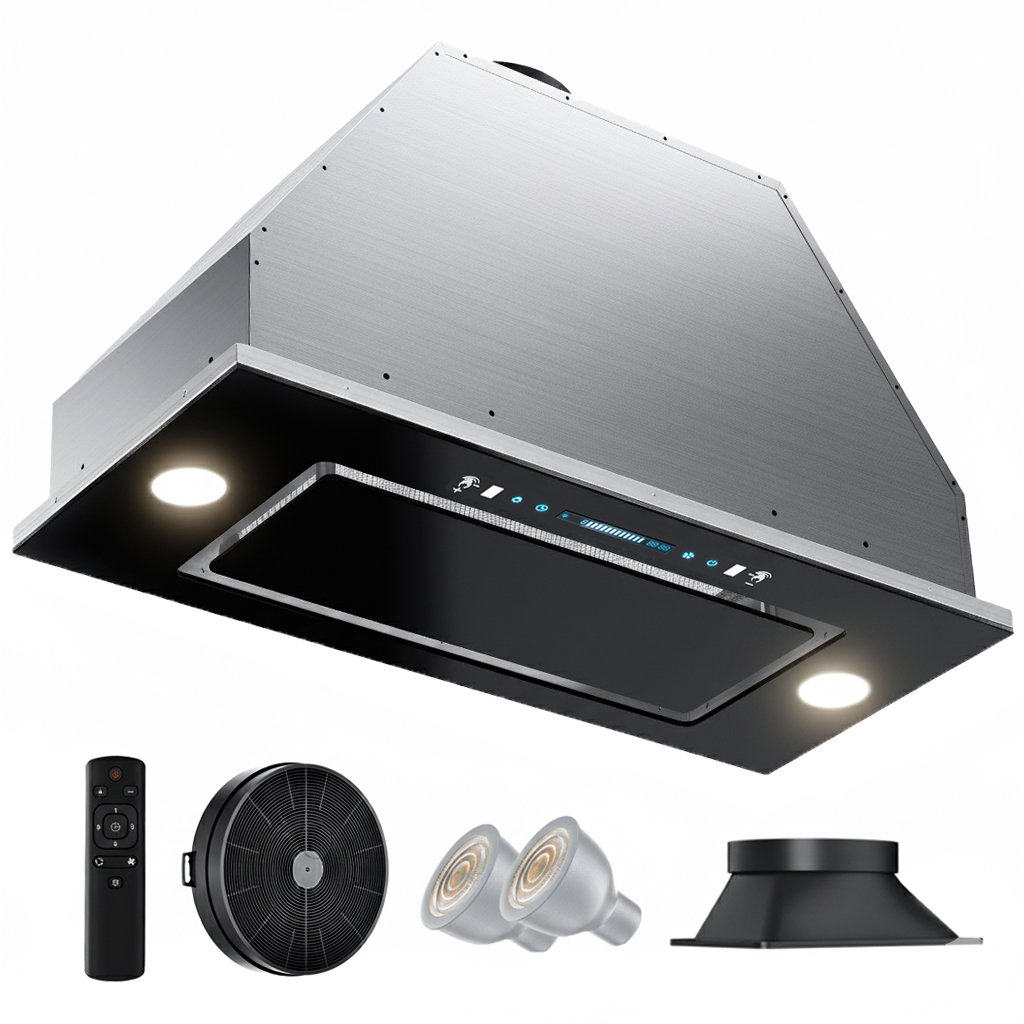 Terisitar 400 CFM Convertible Ductless To Ducted Insert Range Hood In ...