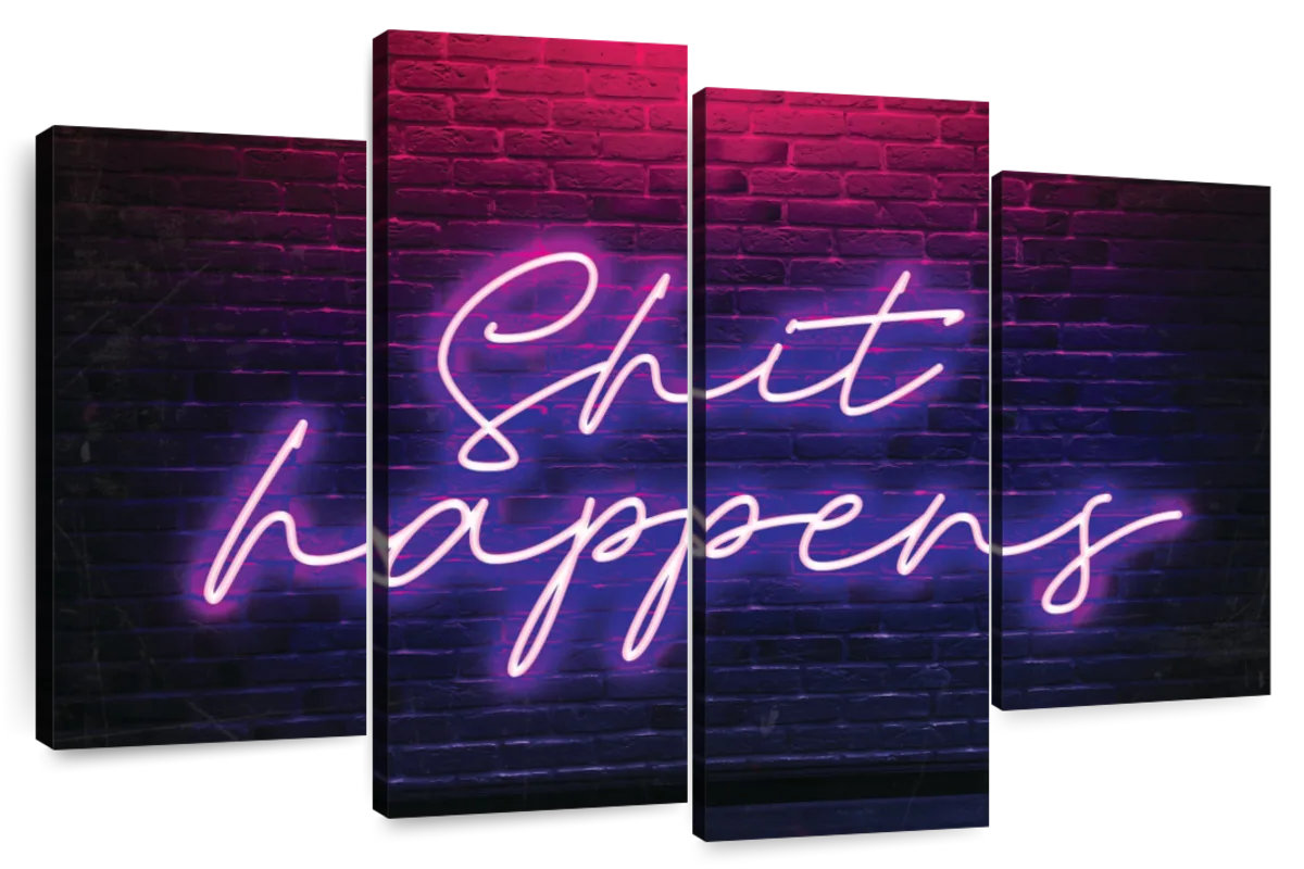 Elephant Stock Shit Happens Neon | Wayfair
