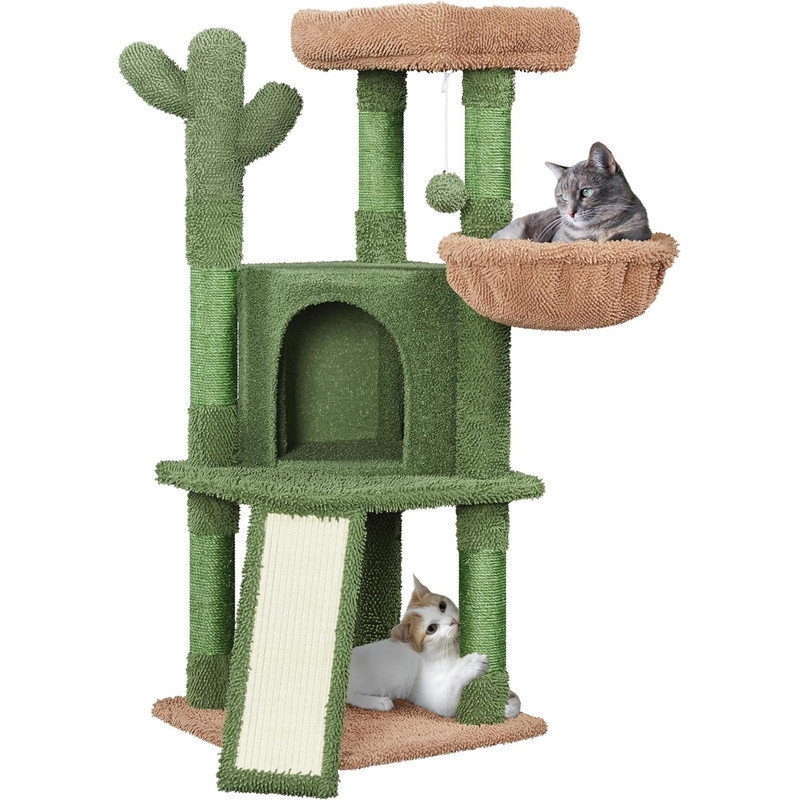 Tucker Murphy Pet™ Cactus Cat Tree, 42in Cat Tower for Indoor Cats ...