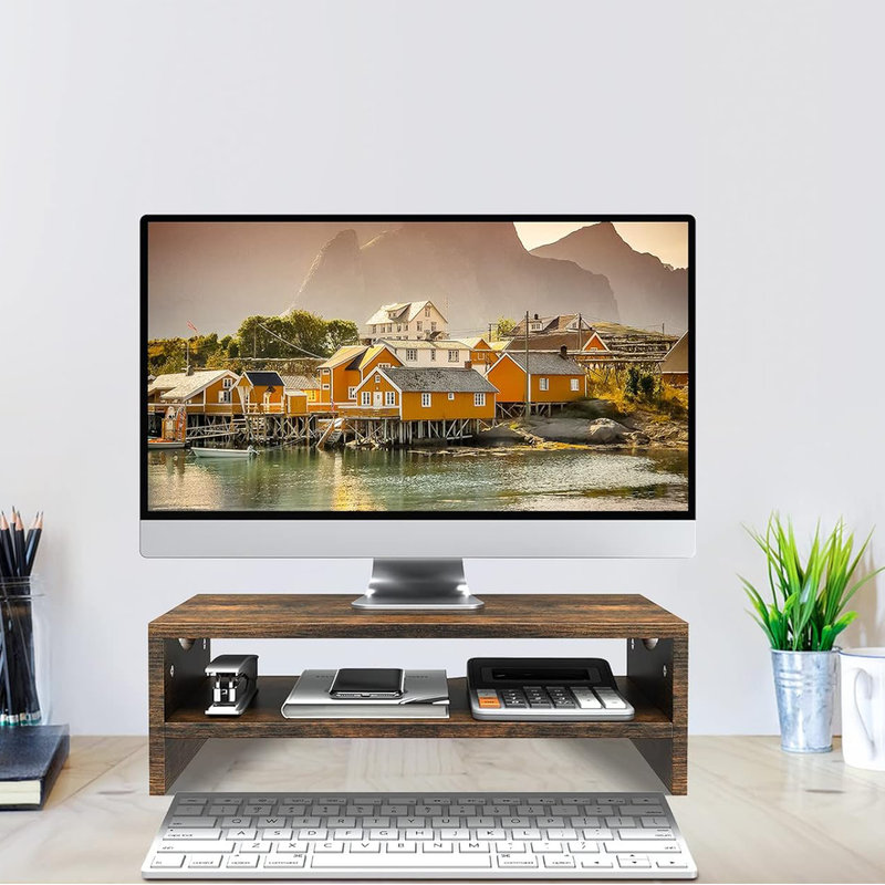 Lark Manor Monitor Stand Riser for PC Screen,2 Tiers Laptop Computer ...