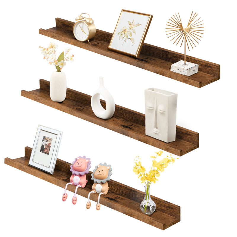 Millwood Pines Eito 3 Piece Wall-Mounted Floating Shelves, Floating ...