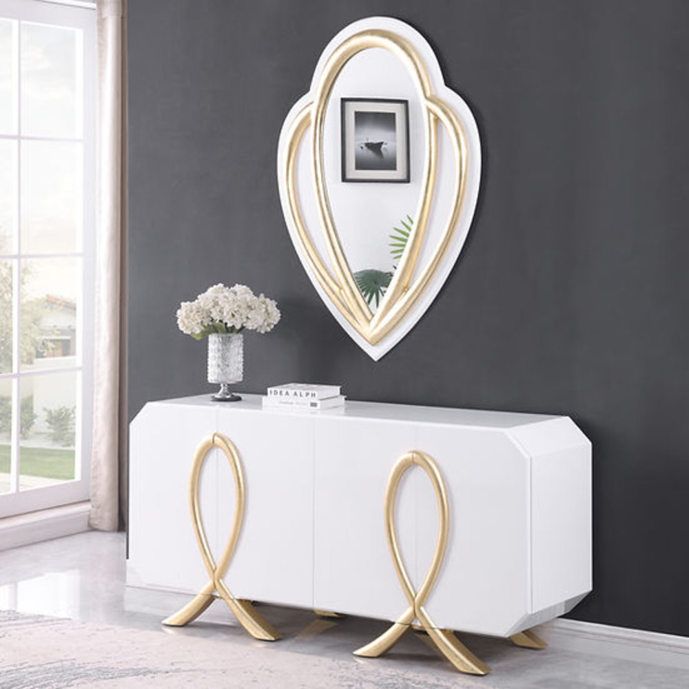 Eve Furniture Aster White Gold Console Table | Wayfair