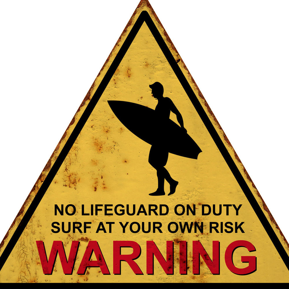 Breakwater Bay Surf at Own Risk B2B Warning Wall Décor - Wayfair Canada