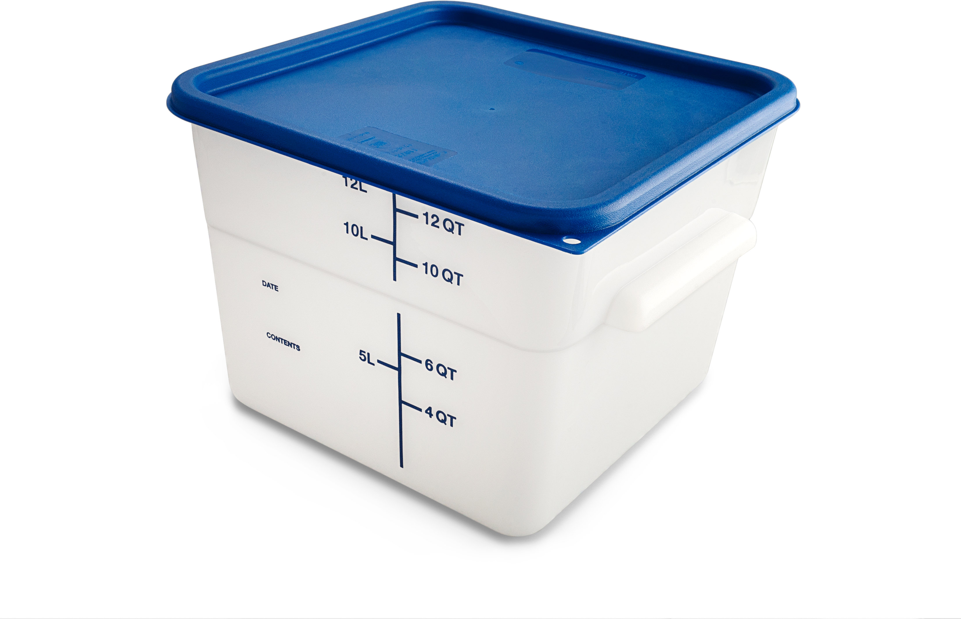 Carlisle Food Service Products 12 qt Squares Polyethylene Food Storage ...