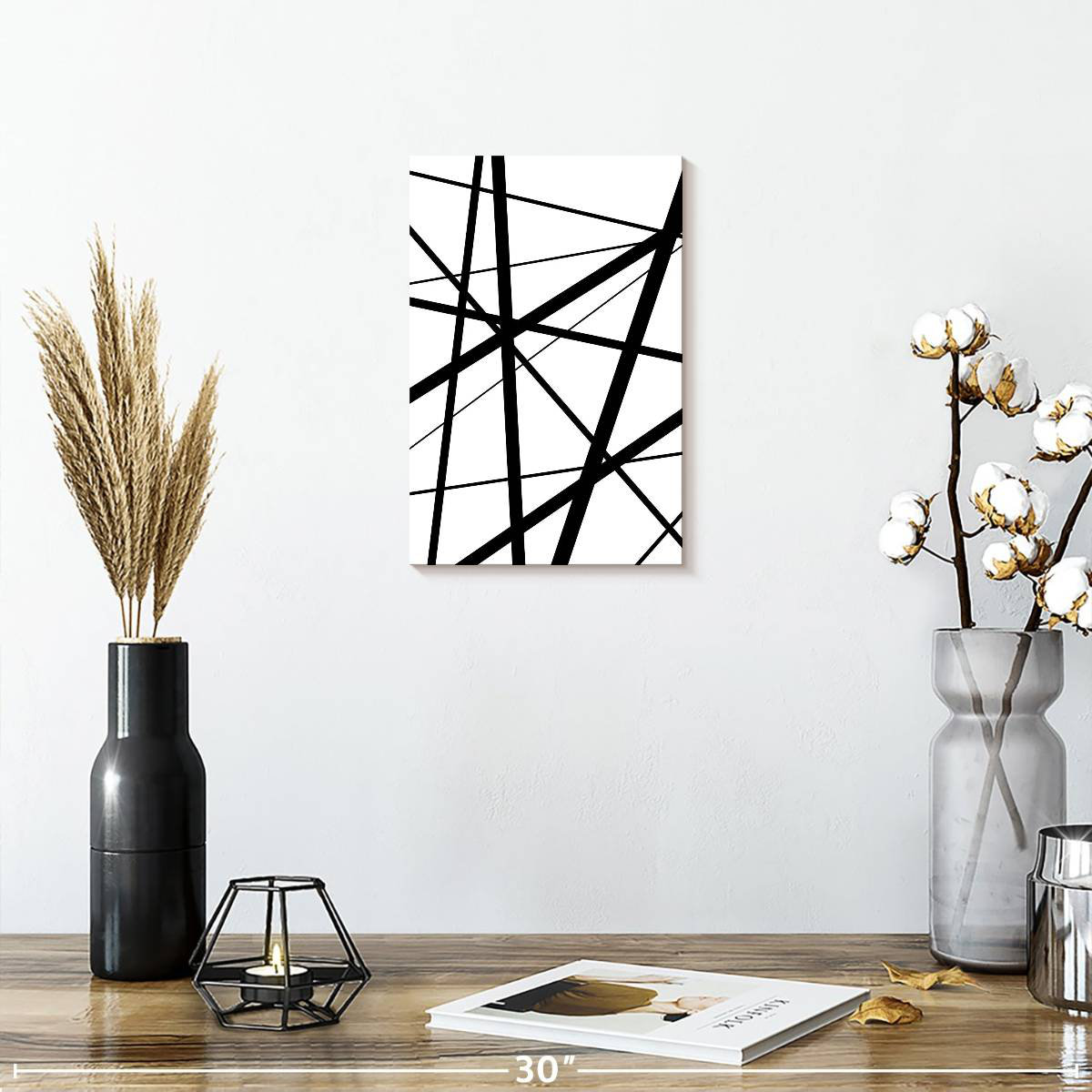 Elephant Stock BW Geo Lines I | Wayfair