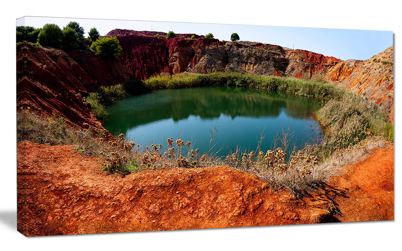 Design Art Bauxite Mine with Lake - Photographic Print on Wrapped ...