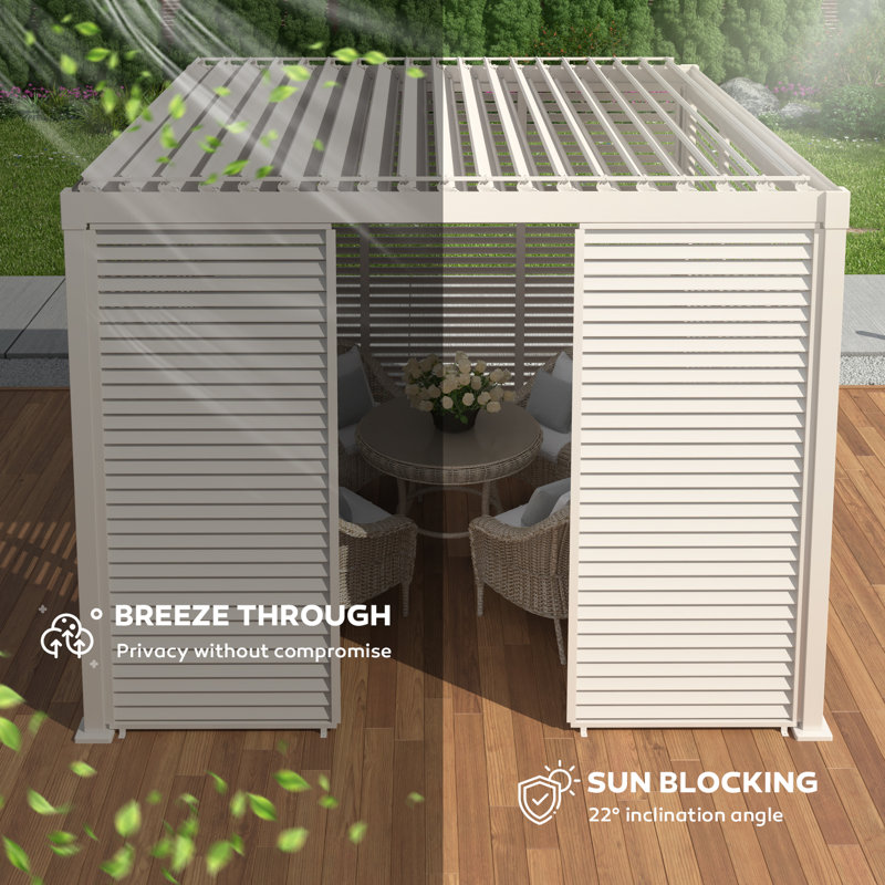 Mirador 80/88S Fixed Metal Shutter Wall (Pergola accessory) & Reviews ...