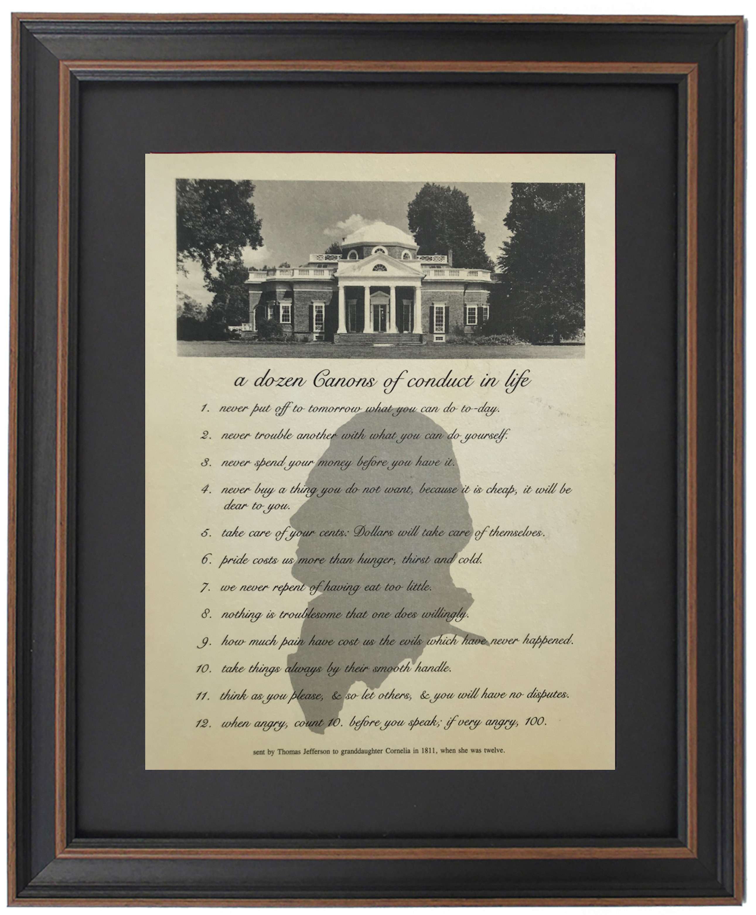 Alcott Hill® Thomas Jefferson's Canons of Conduct in Life | Framed ...