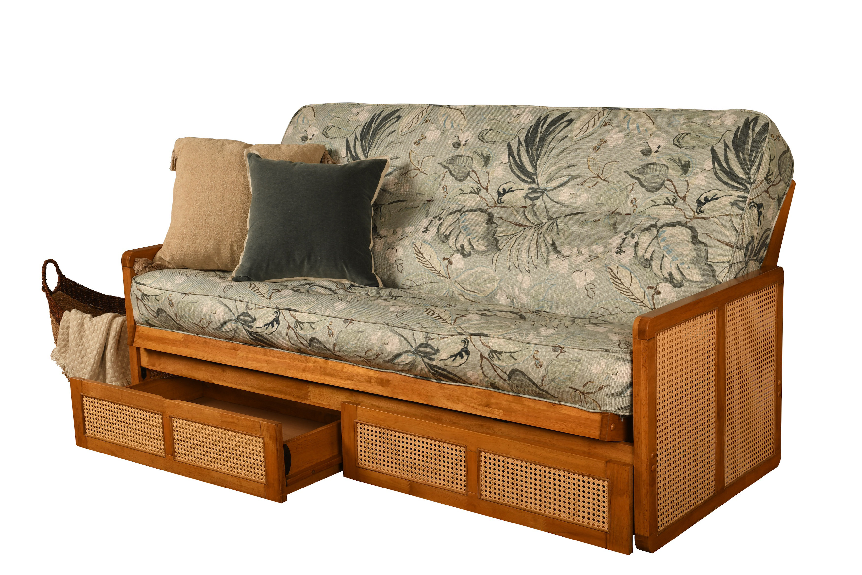 Bayou Breeze Bridyn Full-size Futon with Storage includes Mattress ...