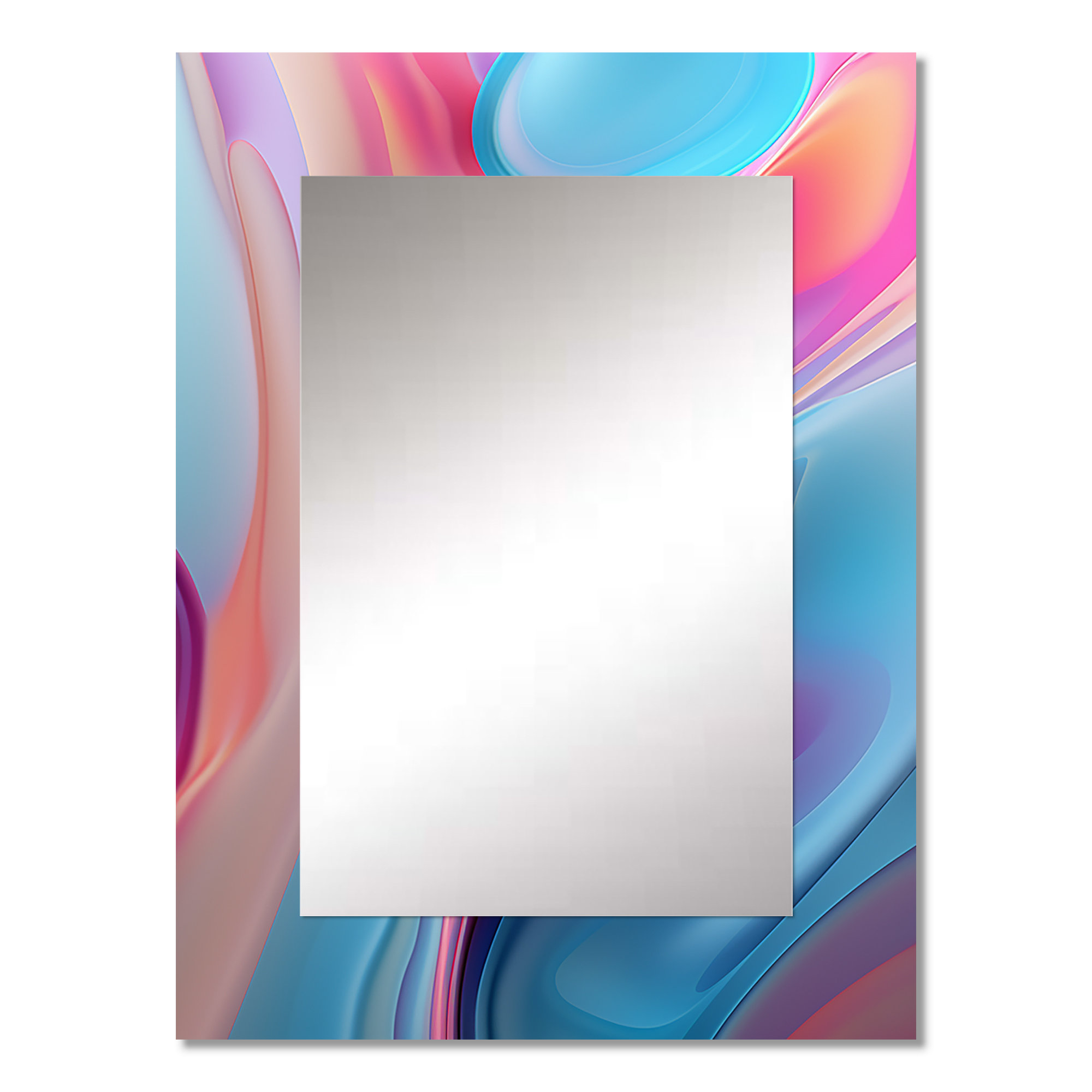 Latitude Run® Transitional blue and pink shapes I - Transitional Shapes ...