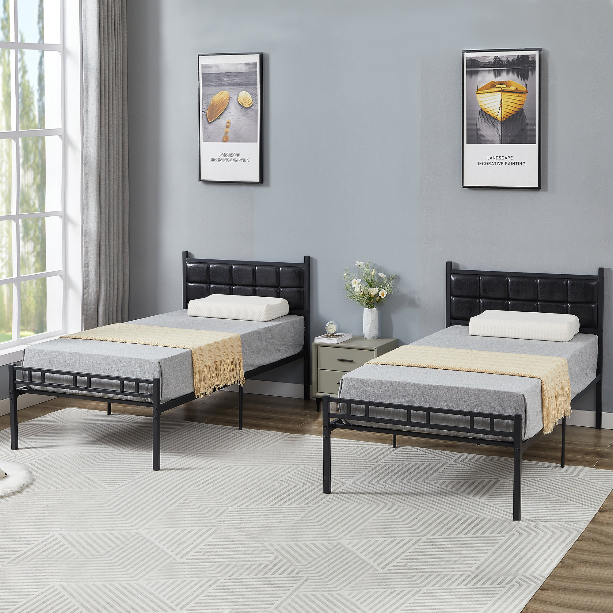 Latitude Run® Nirvaan Twin Slat Headboard Design Bed - Wayfair Canada