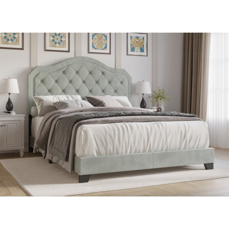 House of Hampton® Endya Queen Tufted Upholstered Panel Bed & Reviews ...