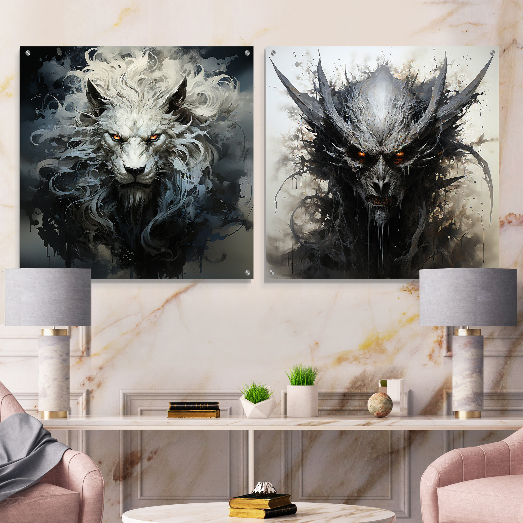 Trinx Mythical Creature Painting - Mythical Creatures Acrylic Wall Art ...