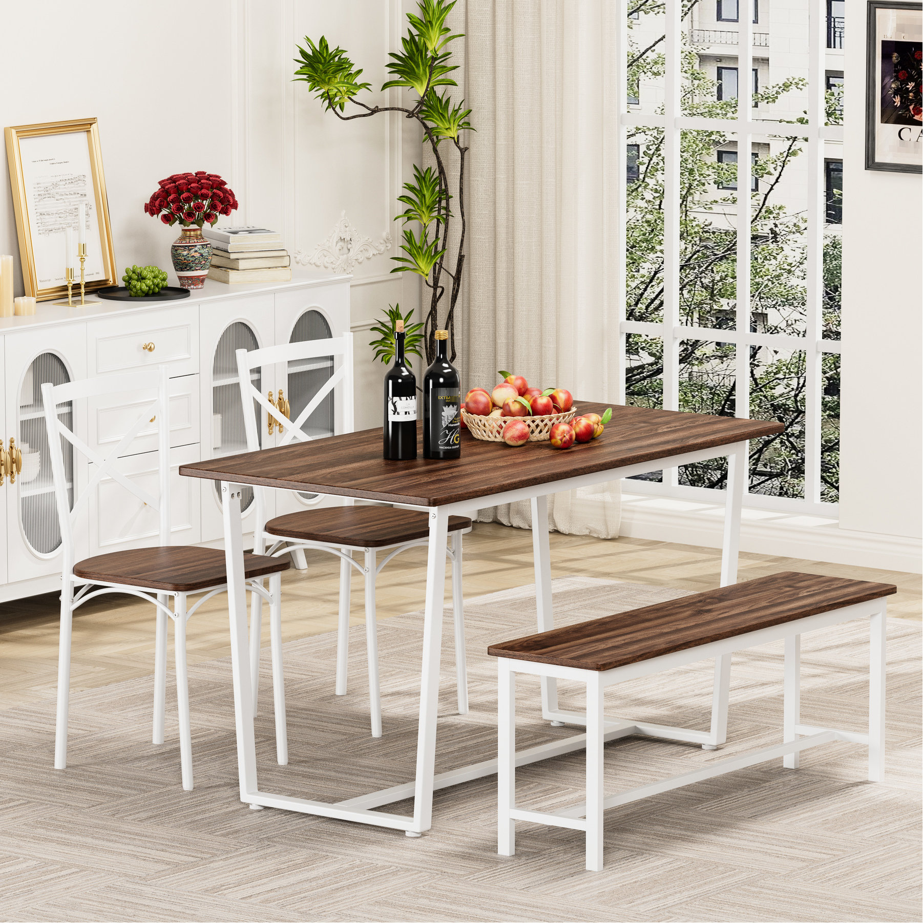 17 Stories Dark Walnut, Kitchen Table , Various Styles, High-grade ...