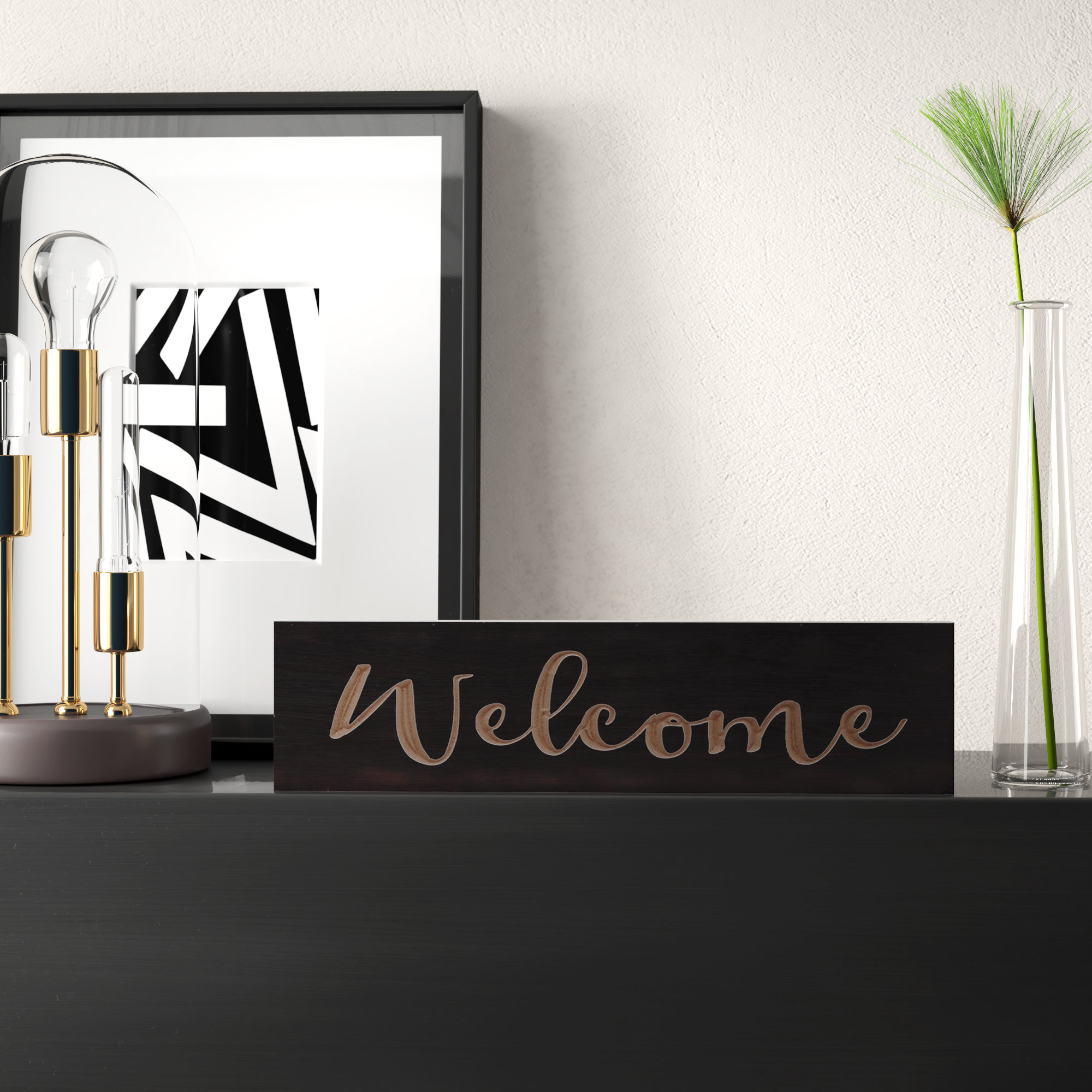 Laurel Foundry Modern Farmhouse® Casto Carved Wood Welcome Box Sign ...