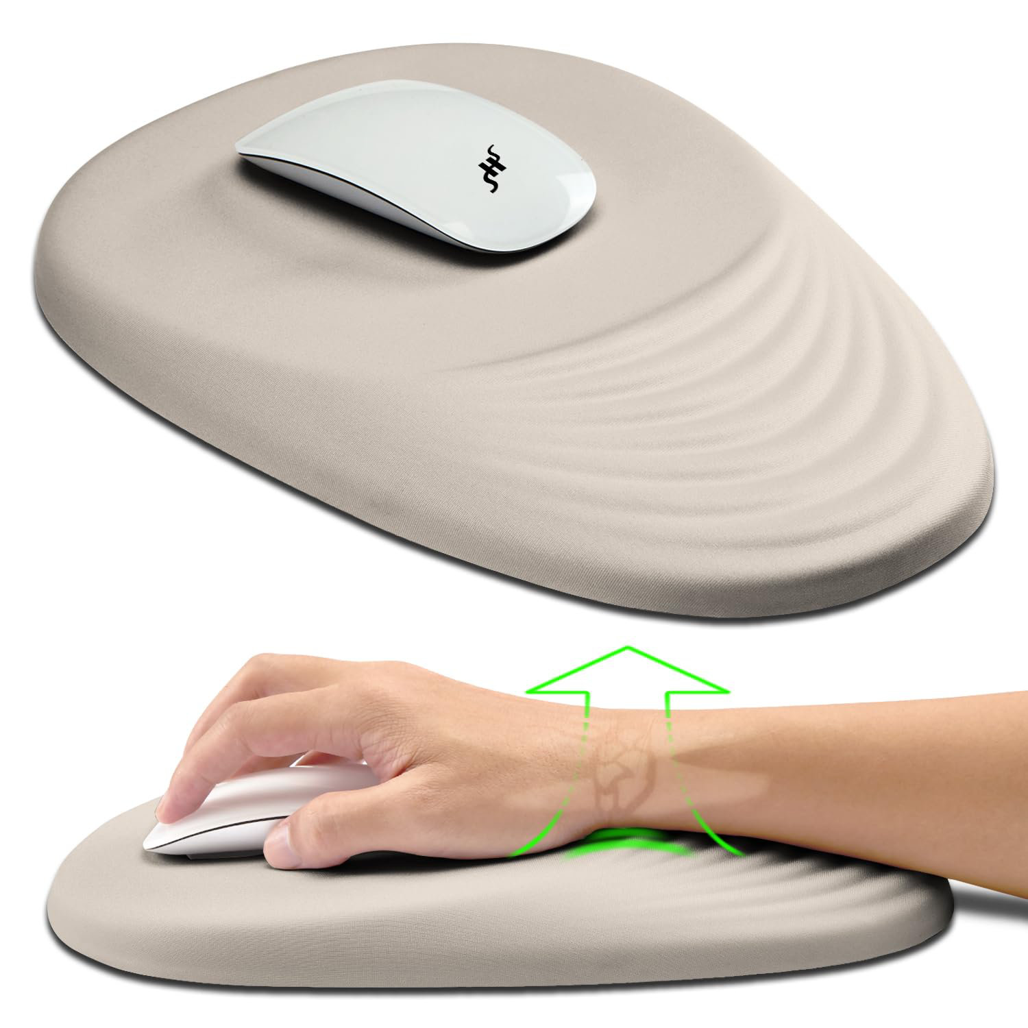 Latitude Run® Ergonomic Mouse Pad Wrist Support, Terraced Slope Carpal ...