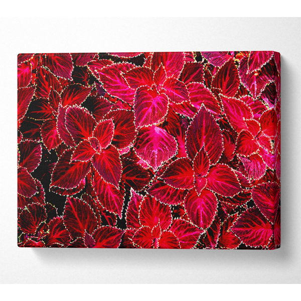 Latitude Run Deep Red Autumn Leaves - Wrapped Canvas Art Prints ...