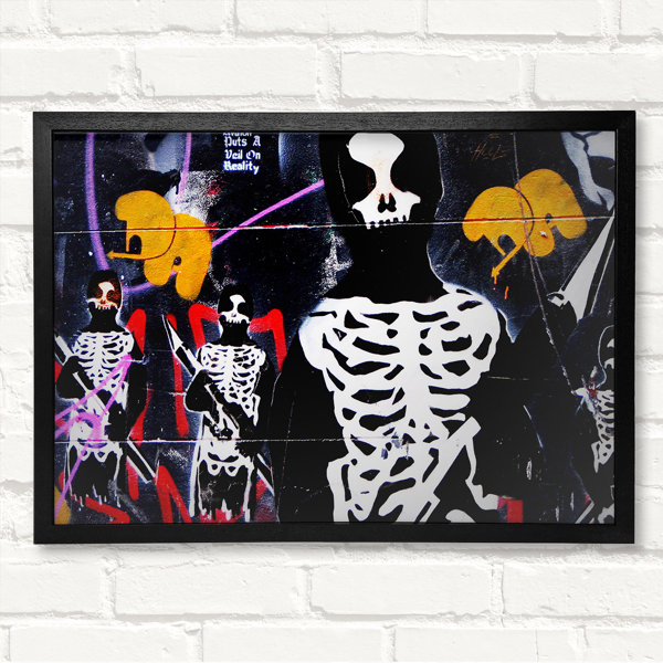 Happy Larry Skeleton Army Framed Print | Wayfair.co.uk