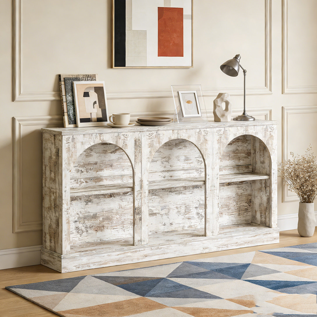 Latitude Run® Farmhouse Console Table Entryway Table with 3 Tier ...