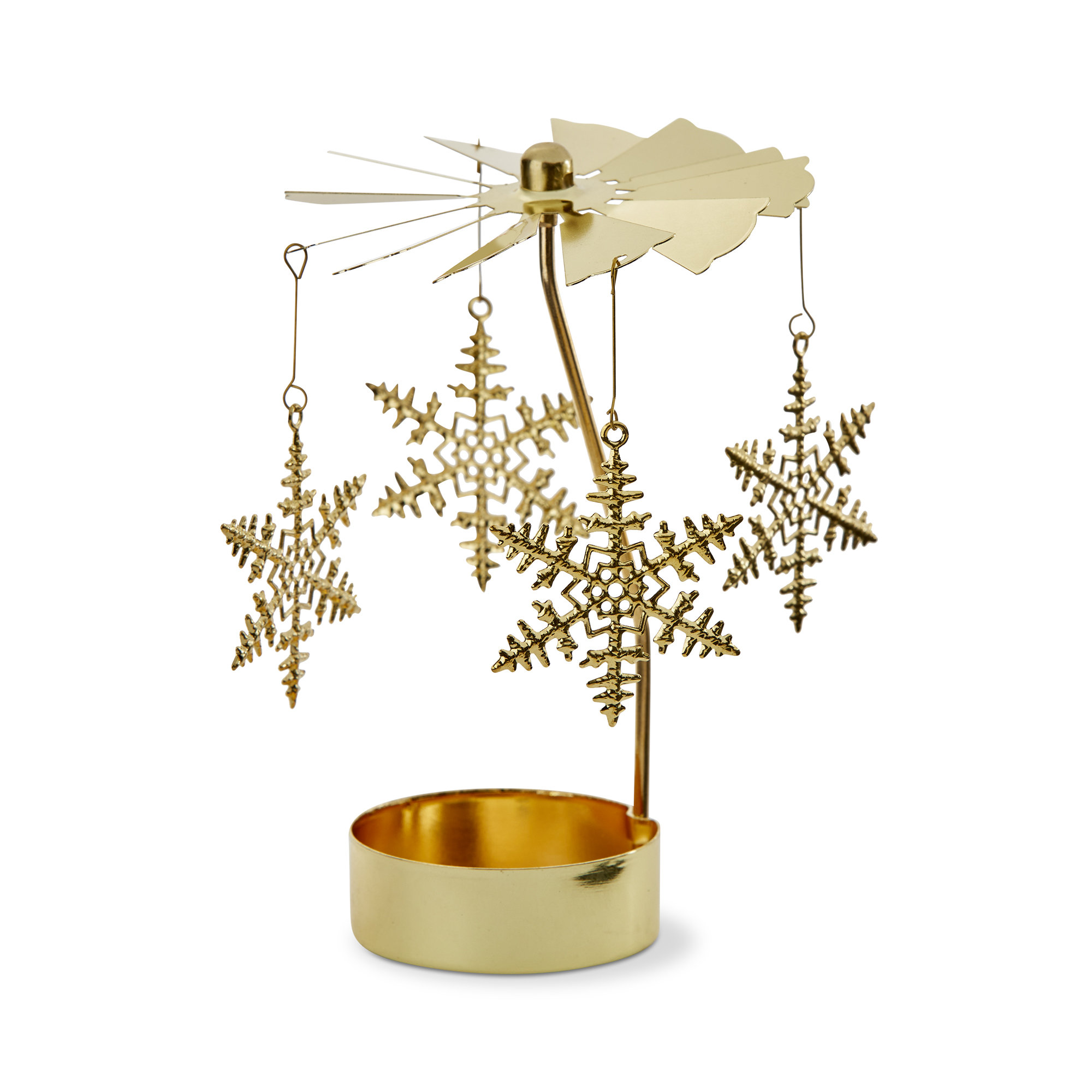 House of Hampton® Snowflake Carousel Tealight Holder | Wayfair