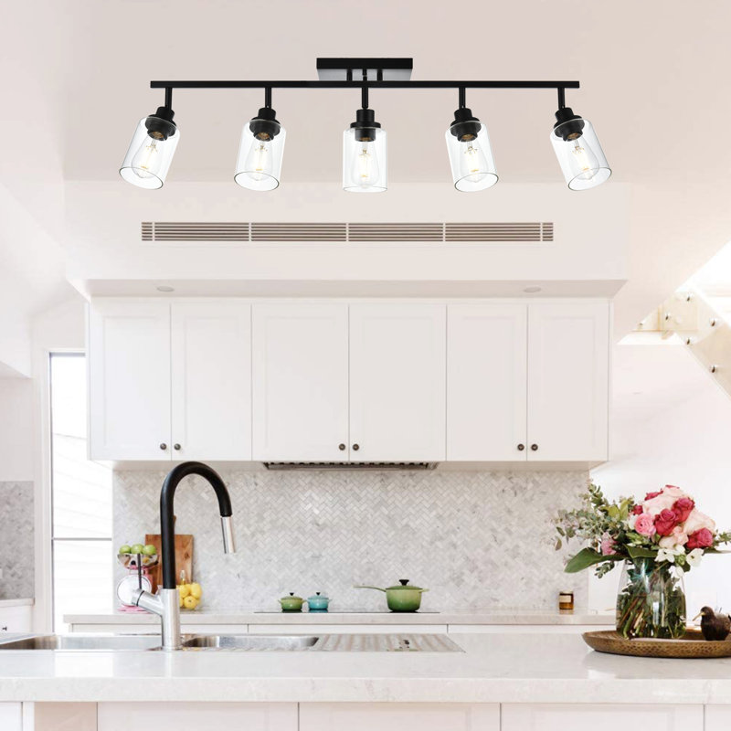 BONLICHT 40.1'' 5 -Light Fixed Track Lighting Track Kit with Dimmable ...