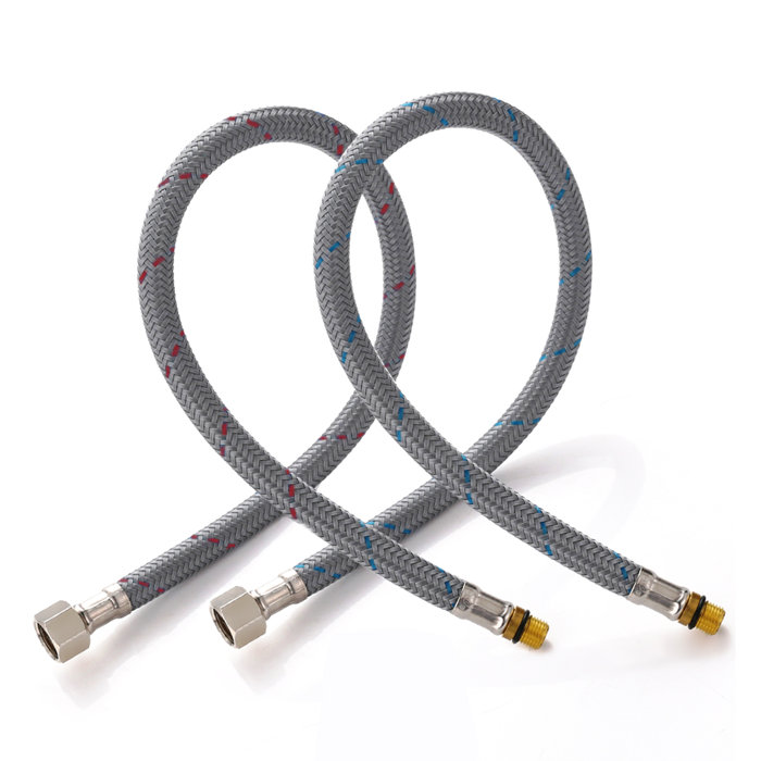 WOWOW Faucet Supply Lines, 20" Length Bathroom Kitchen Faucet Connector ...