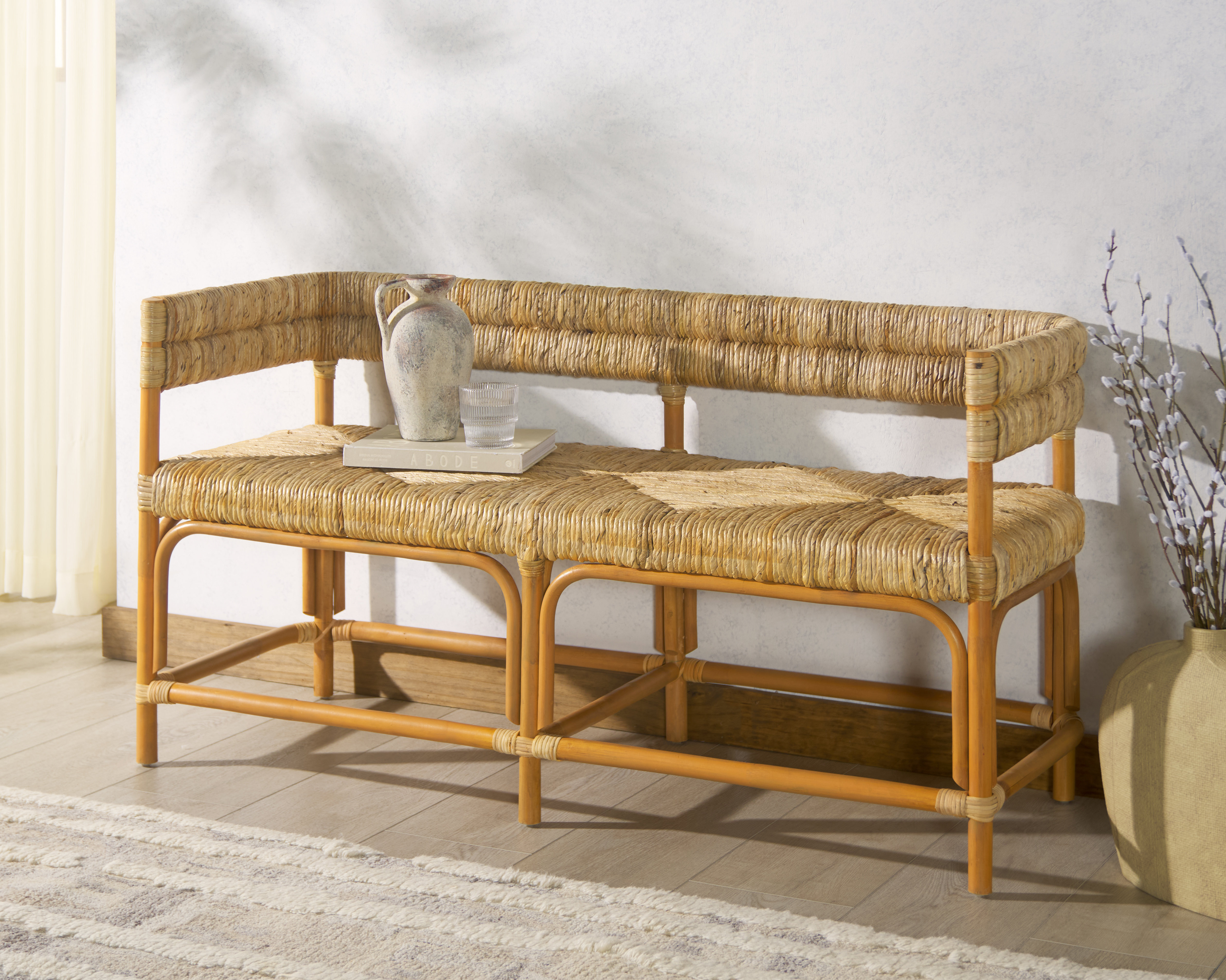 Bayou Breeze Elexa Banana Weaving Bench - Wayfair Canada