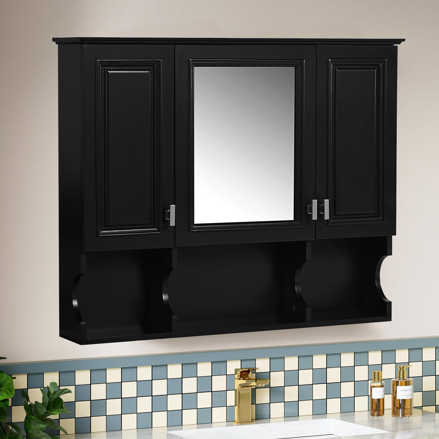 Red Barrel Studio Modern Style Wall Mounted Bathroom Storage Mirror ...