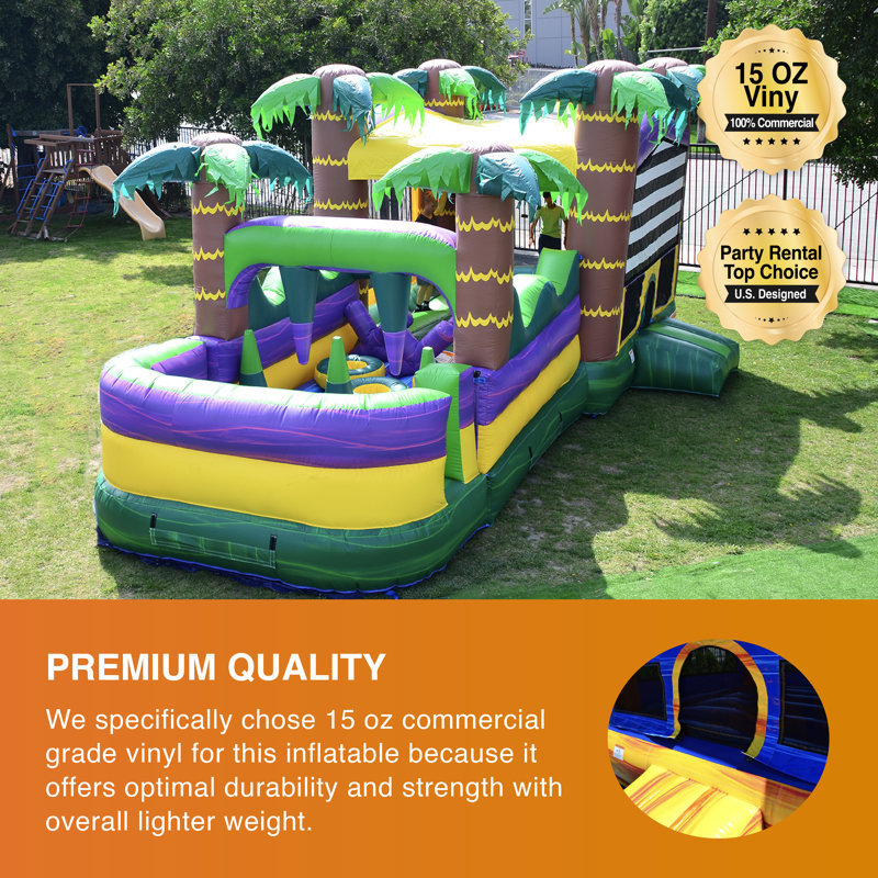 JumpOrange Commercial Grade Bounce House Obstacle Course (with Blower ...