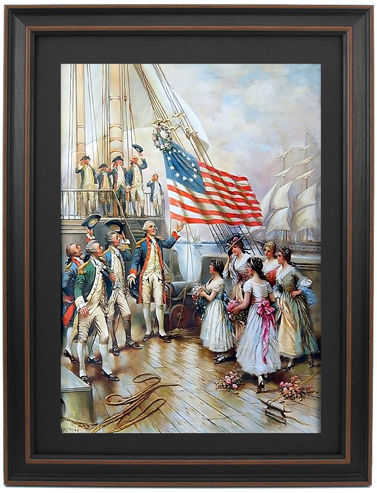 Longshore Tides Washington With Old Glory By Edward Percy Moran | Wayfair
