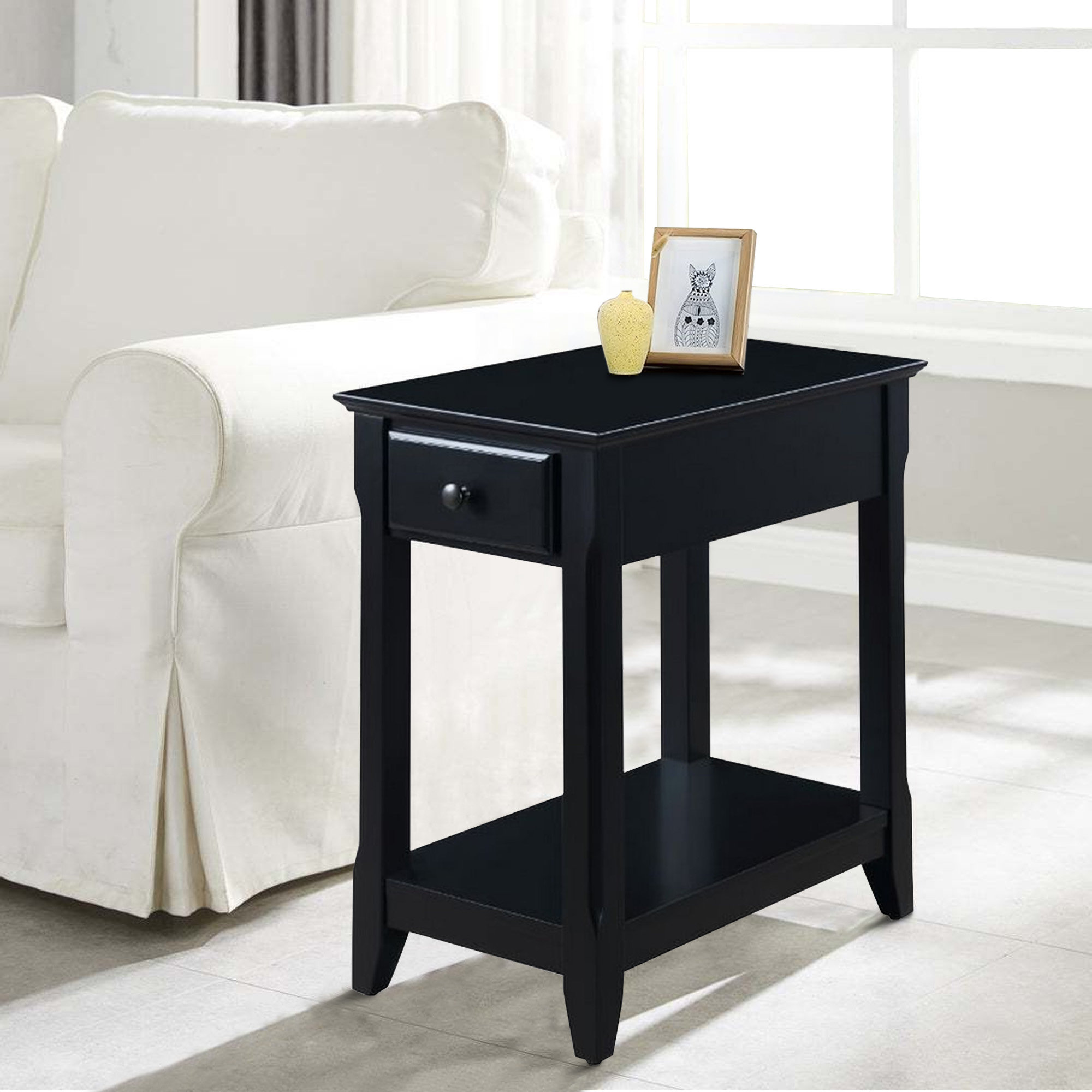 Lark Manor Reno Solid Wood End Table with Storage & Reviews | Wayfair