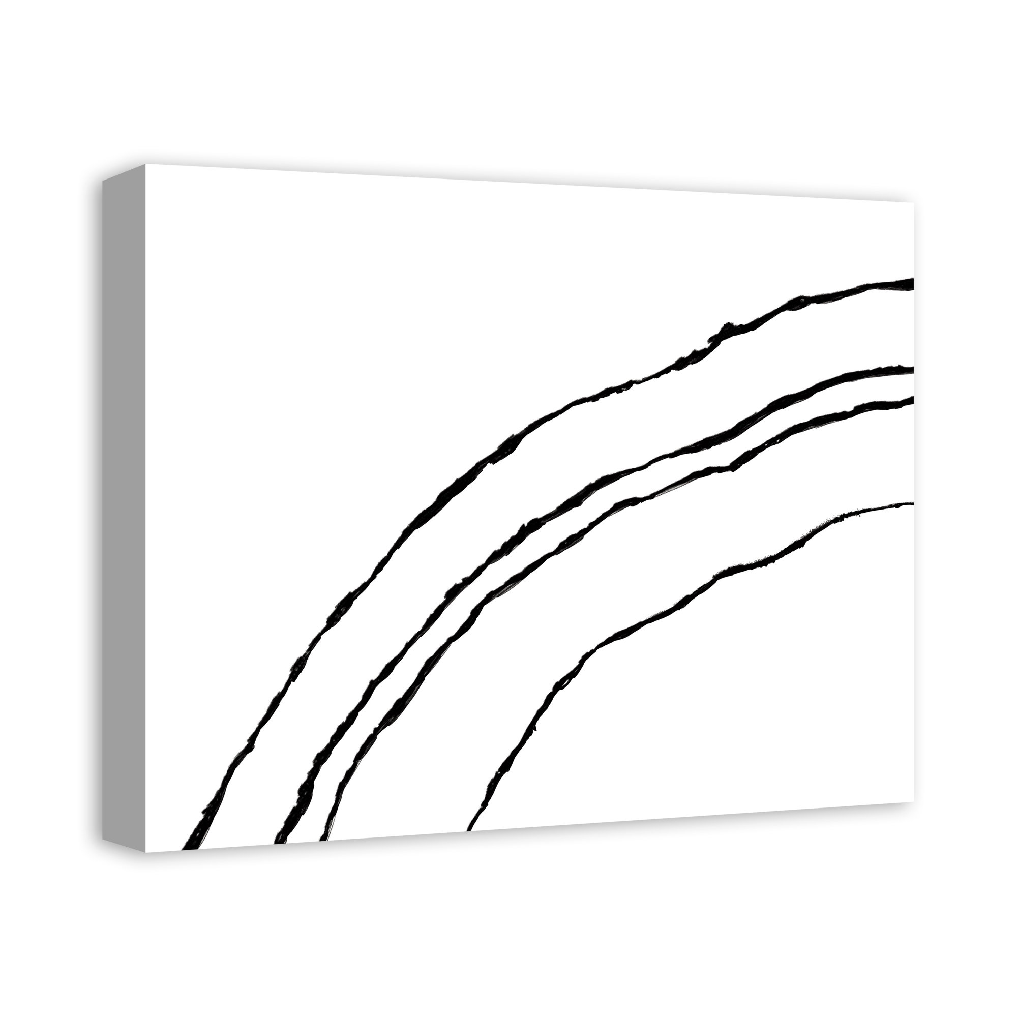 Ebern Designs 'Geode Lines' Drawing Print on Wrapped Canvas - Wayfair ...