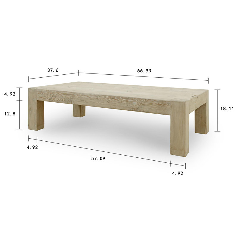 Lily's Living Capri Solid Wood 4 Legs Coffee Table | Wayfair