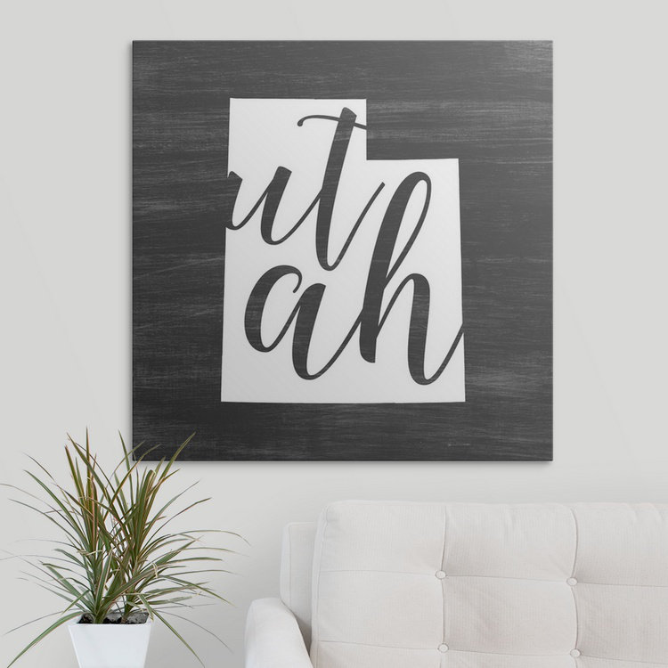 Trinx Home State Typography Utah - Textual Art Print | Wayfair
