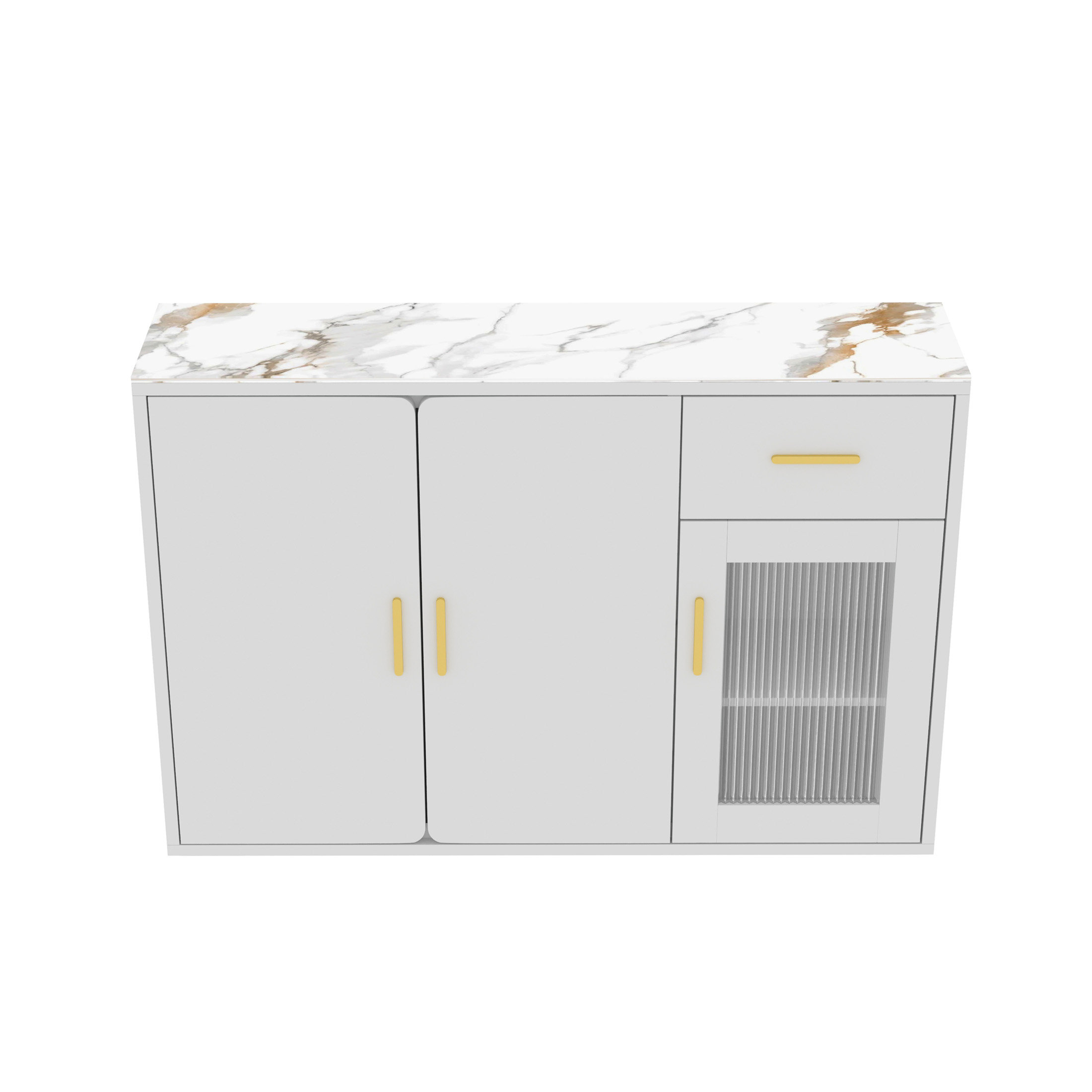 Taroo Clocks Modern Wood Accent Buffet Cabinet with Storage Doors: A ...