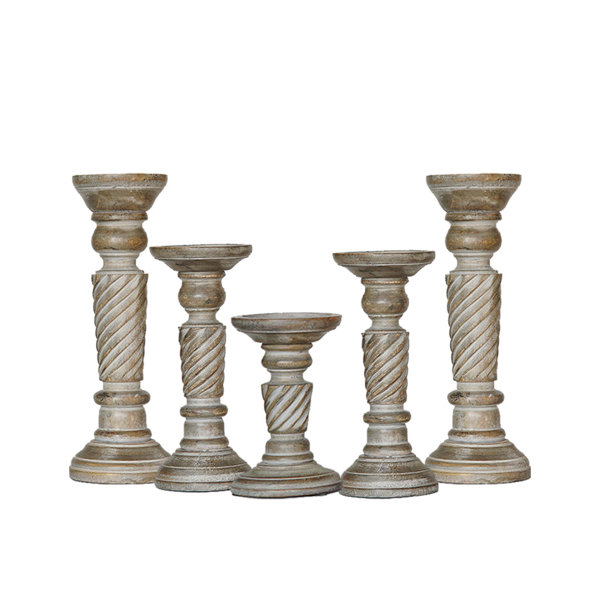 Ophelia & Co. 12'' H Wood Tabletop Pillar | Wayfair