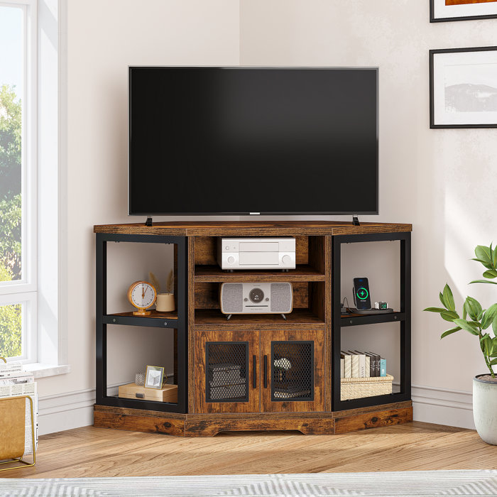 Trent Austin Design® Preiss 47" Corner TV Stand with Media Storage for ...