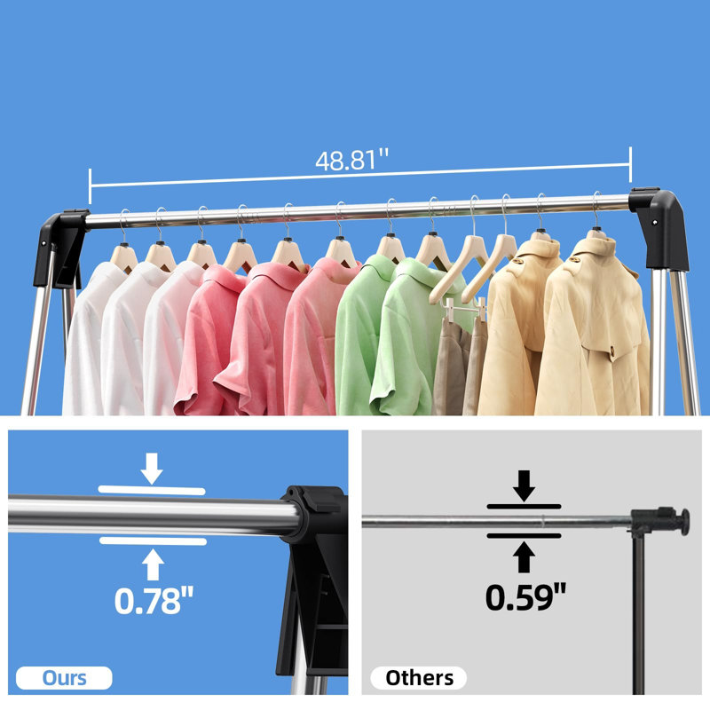 Rebrilliant Stainless Steel Foldable Freestanding Drying Rack | Wayfair
