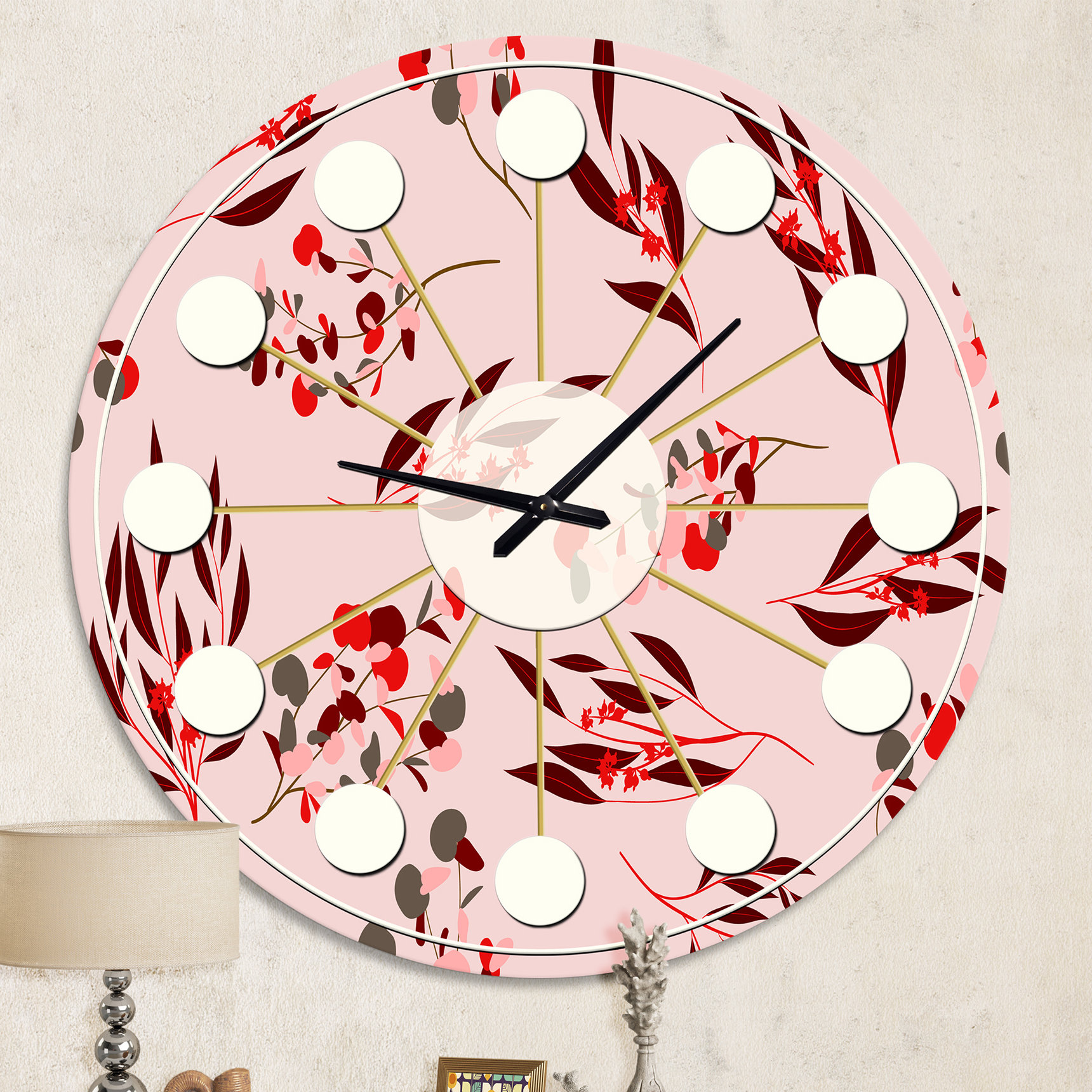 East Urban Home Bright Eucalyptus Floral Pattern II - Mid-Century ...