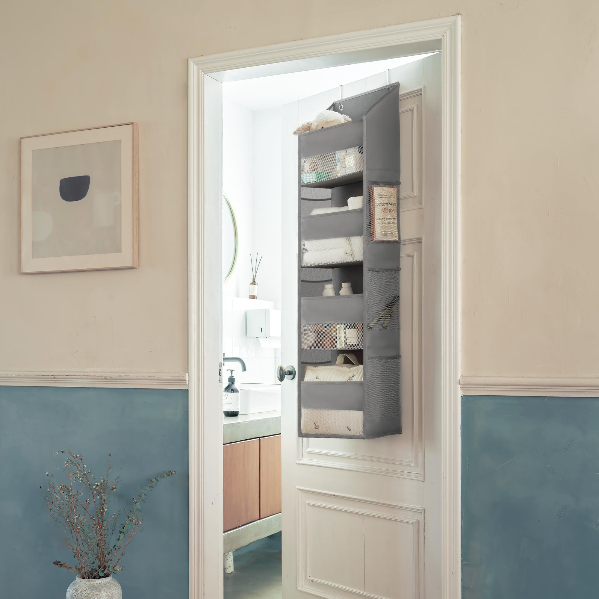 Rebrilliant 4-Layer Door Wall-Mounted Storage Rack, Large Capacity ...