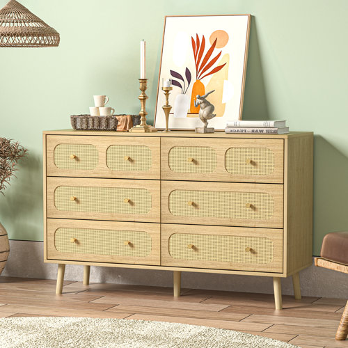 Bay Isle Home Abery 6 - Drawer Dresser & Reviews | Wayfair