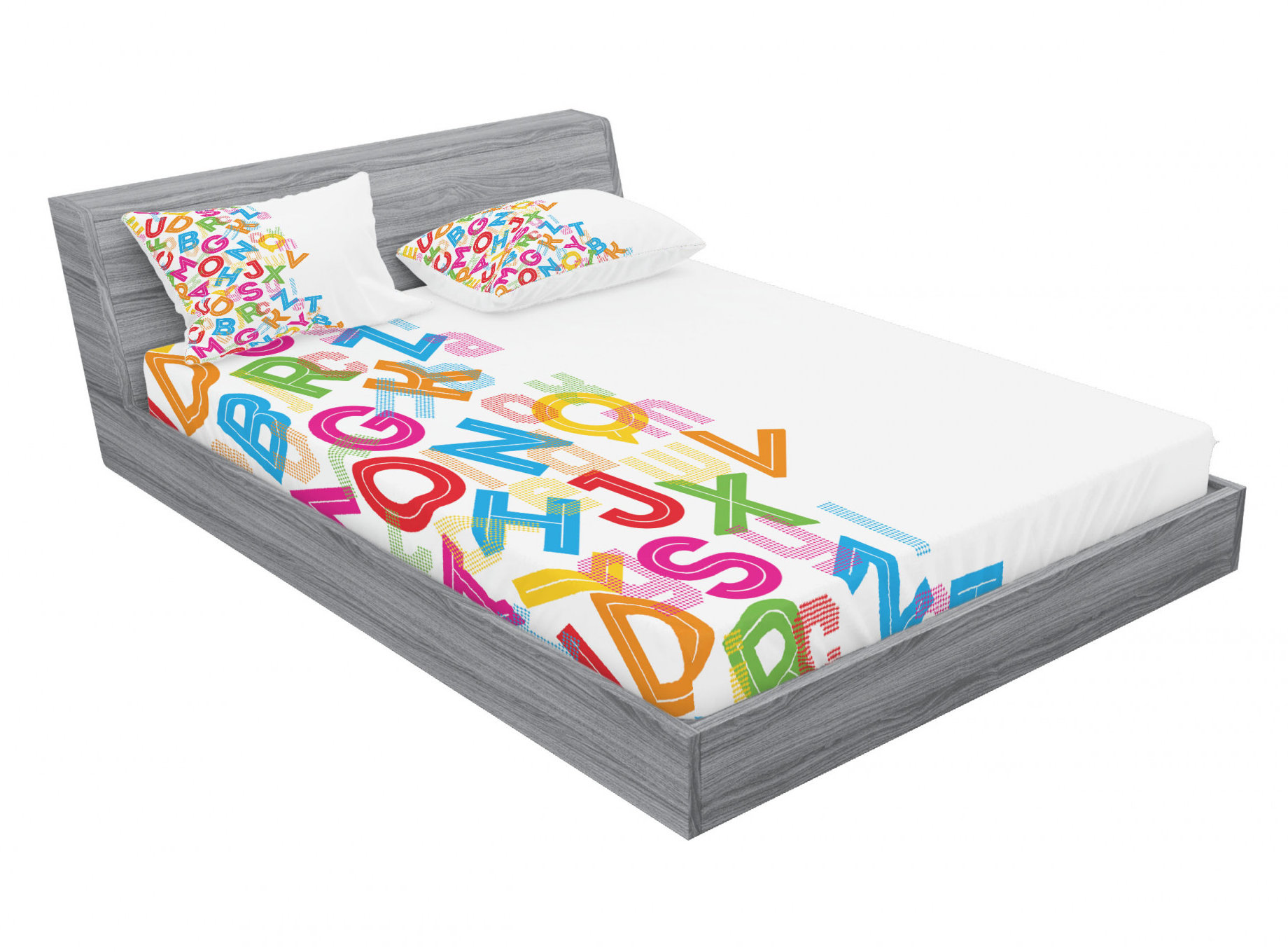 Ambesonne Alphabet Sheet Set | Wayfair